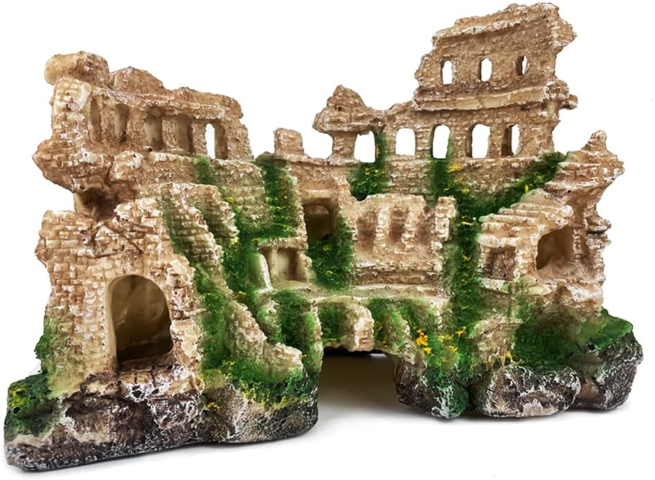 Antique Roman Column Ruin Aquarium European Castle Decoration for Fish ...