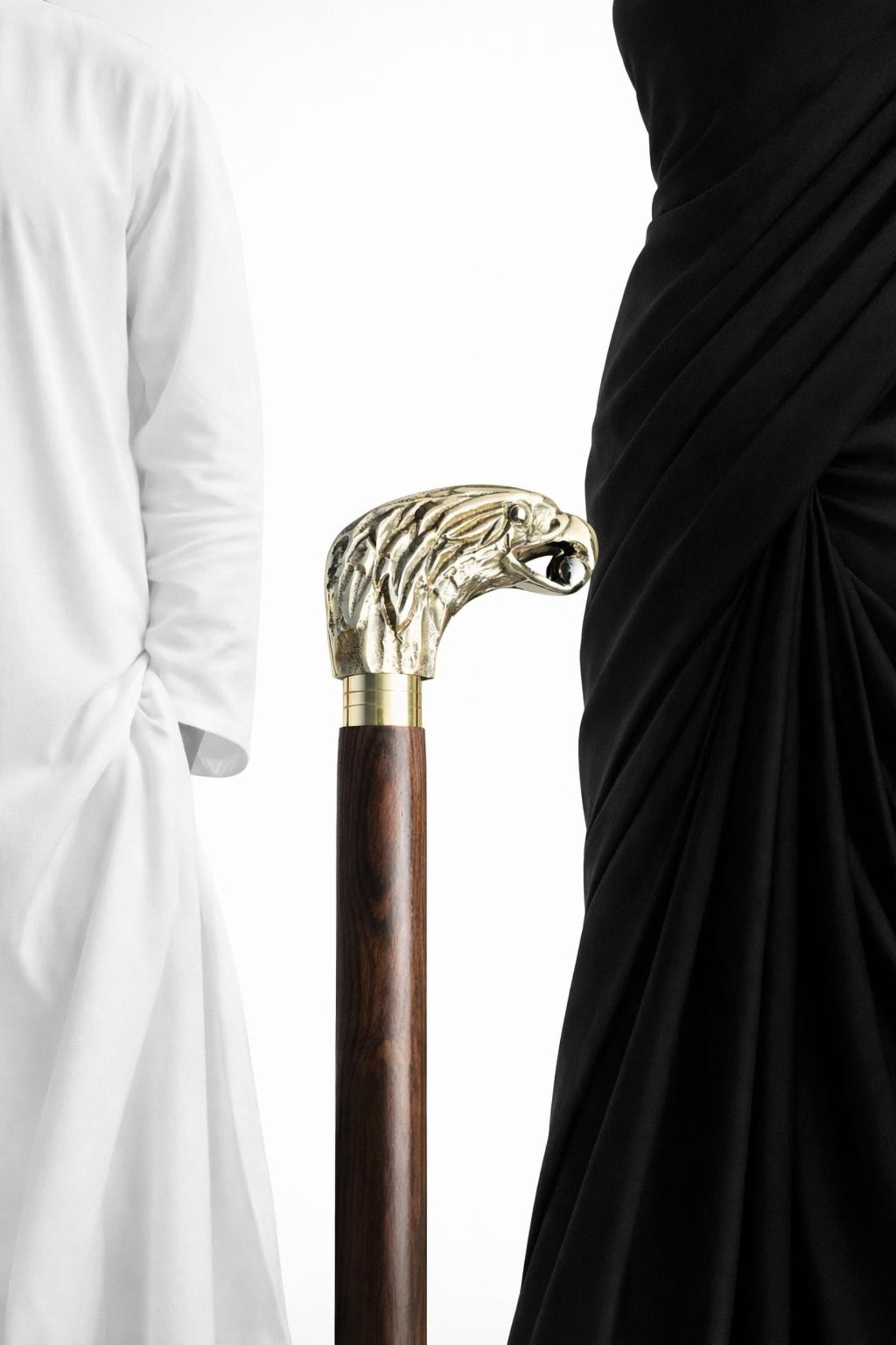 Antique Rosewood Walking Cane Brass Eagle Head Handle Detachable ...