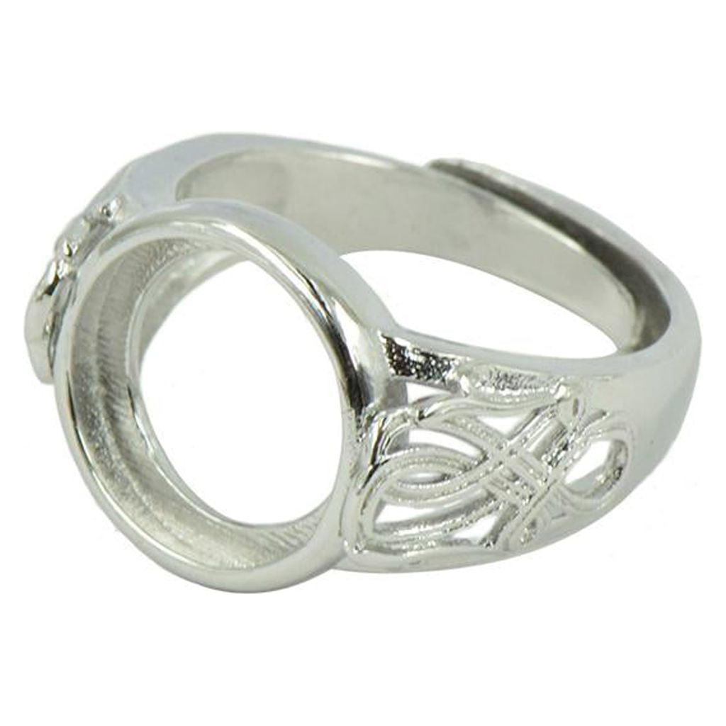 Antique Round Bezel Cabochon Settings Adjustable 12mm - Walmart.com