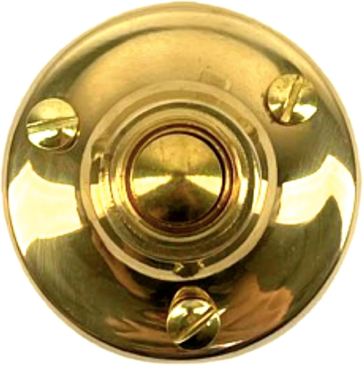 Antique Round Push Button Door In Smooth Solid Brass (Brass) - Walmart.com