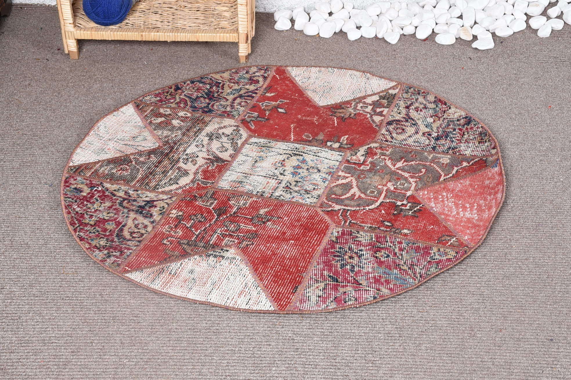 Antique Rugs, Kitchen Rug, Vintage Rug, 3.3x3.3 ft Small Rug, Turkish ...