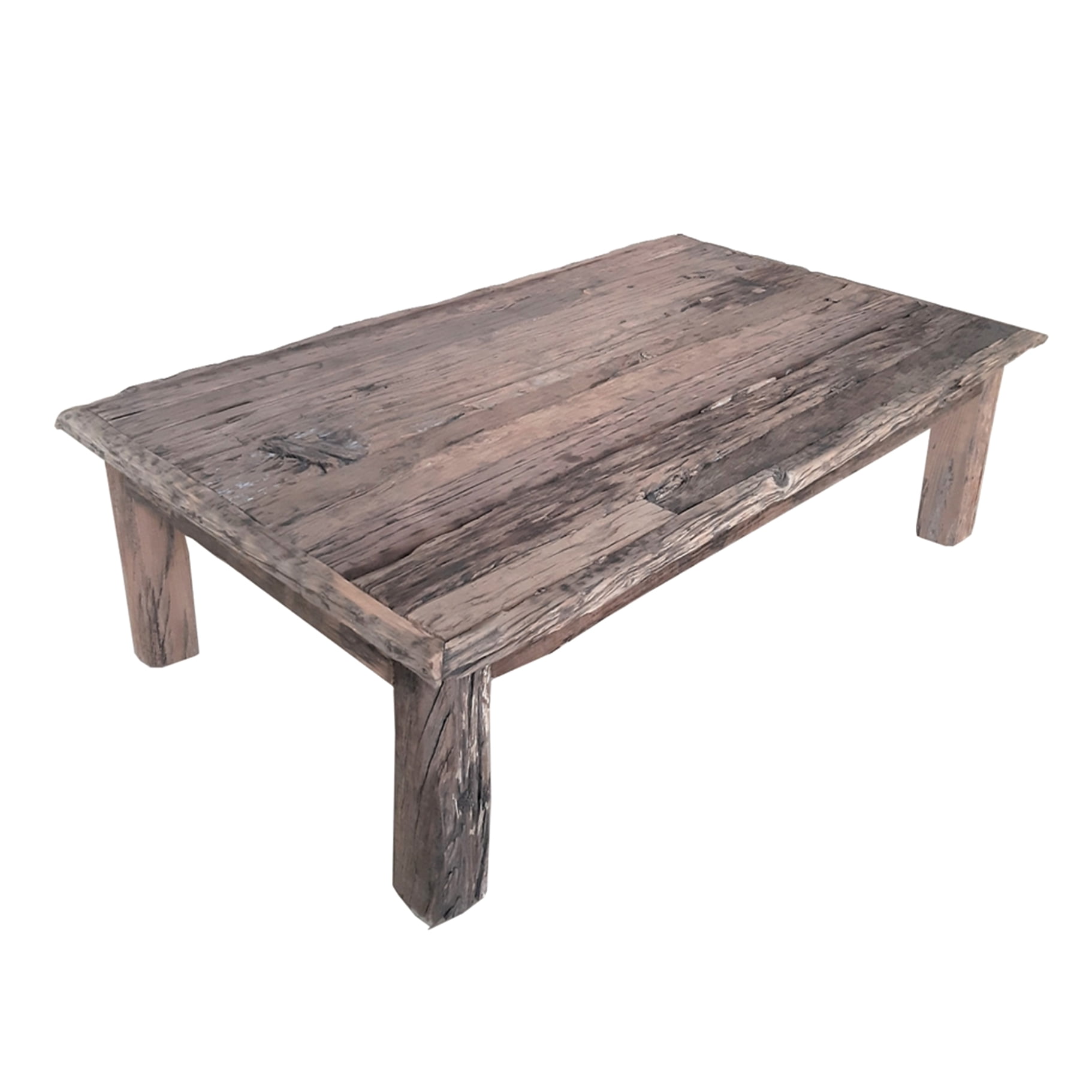 Antique Rustic Coffee Table, 59.1x35.8x17.7", Old Wood, Vintage Living ...