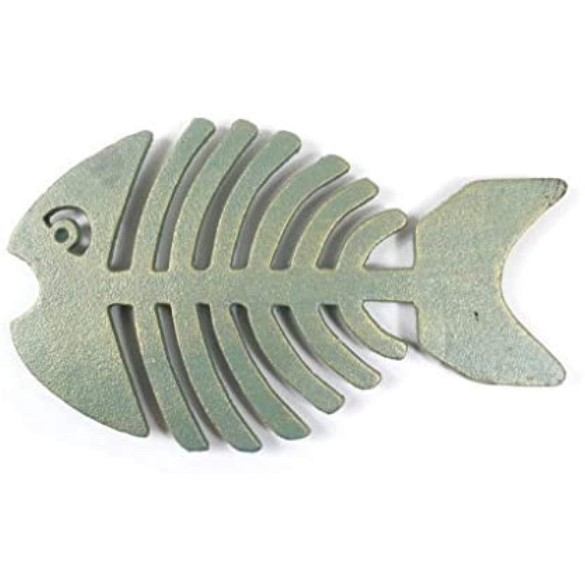 Antique Seaworn Bronze Cast Iron Fish Bone Trivet 11" - Sea Decor ...
