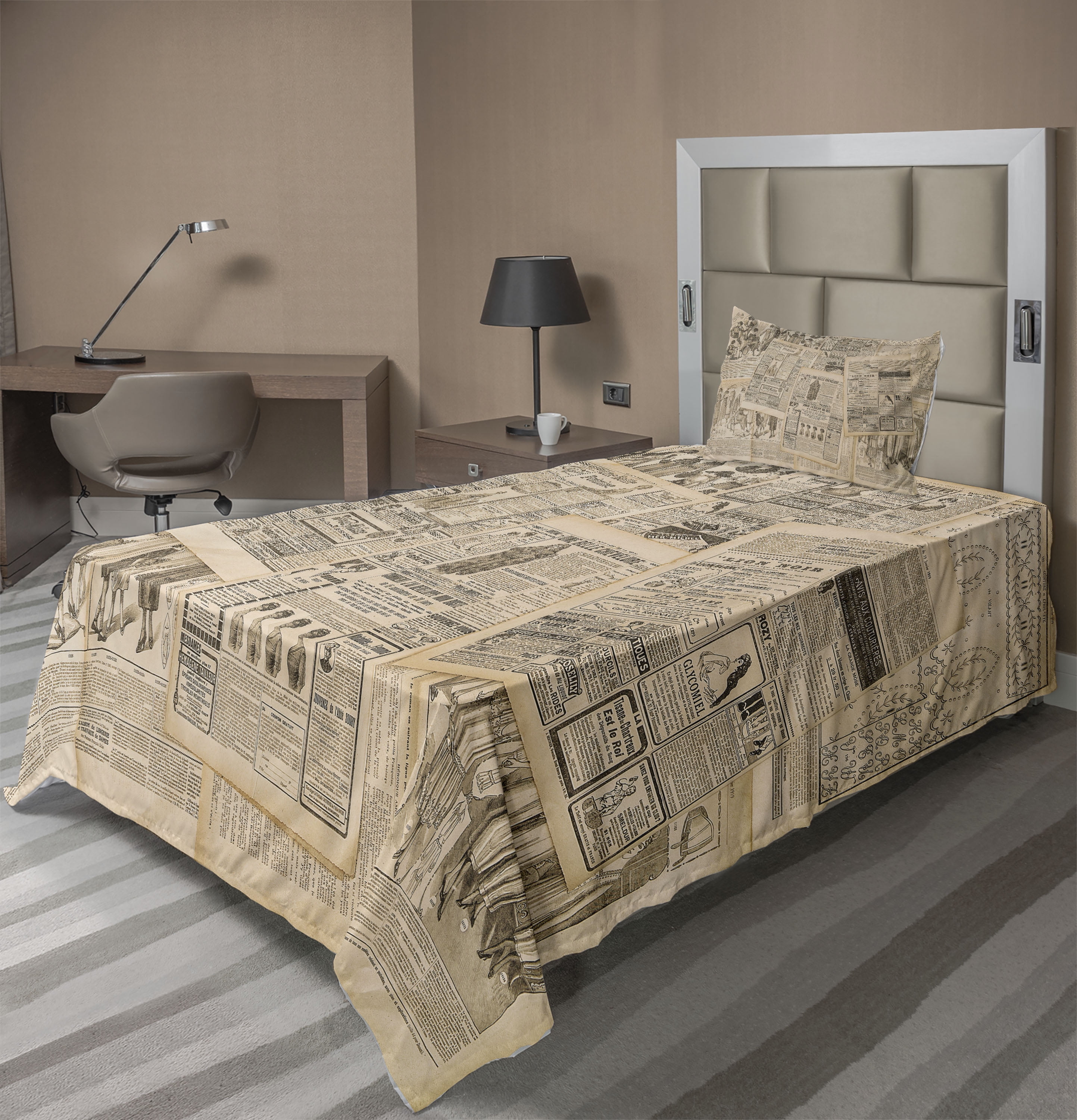 Antique Sheet Set, Newspaper Pages with Advertising and Fashion ...