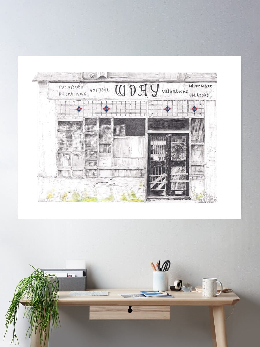 Antique Shop Poster Wall Art, Modern Wall Decor For Living Room Bedroom ...