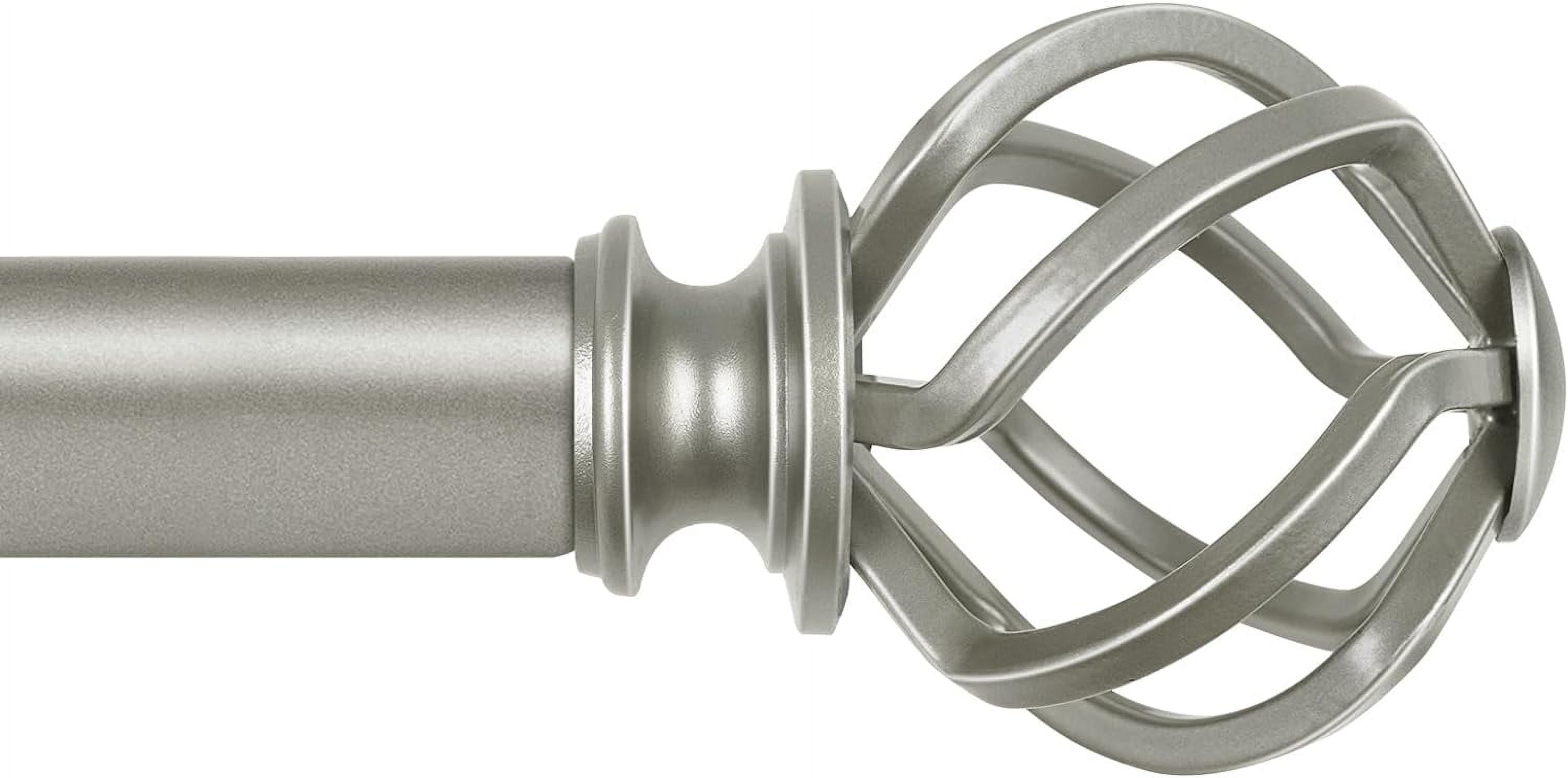 Antique Silver Curtain Rod 32 to 58 inch(2.6-4.8ft), 1 inch Adjustable ...