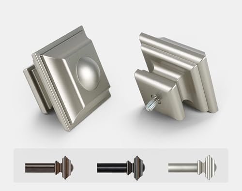 Antique Silver Curtain Rods for Windows 72 to 144 Inches(6-12ft), 1 ...