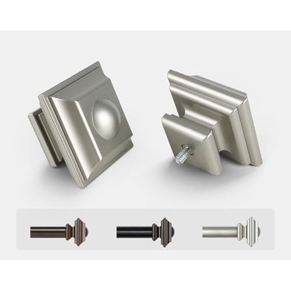 Antique Silver Curtain Rods for Windows 72 to 144 Inches(6-12ft), 1 ...