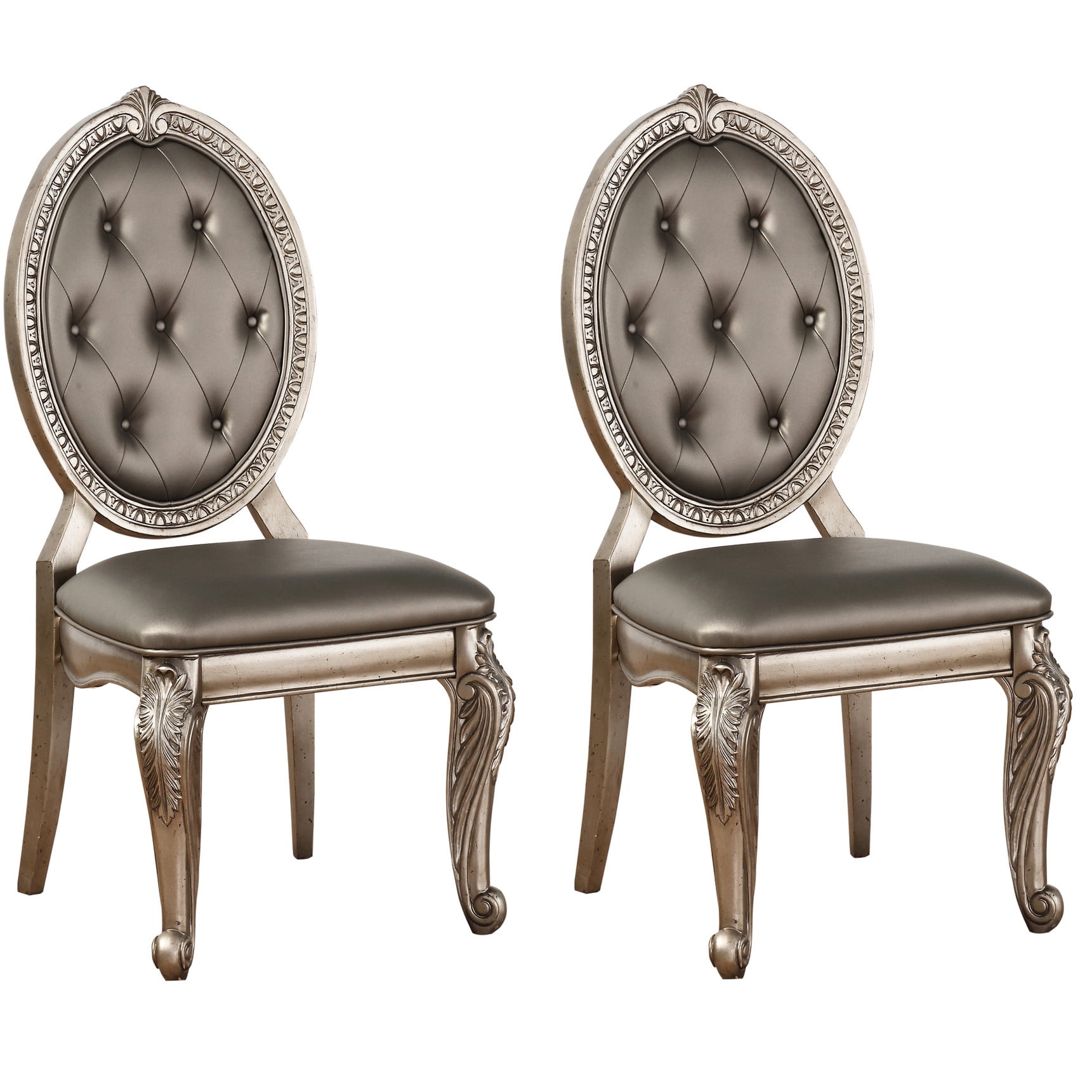 Antique Silver Detail / Create Elegant Dining / 2 Side Chairs - Walmart.com