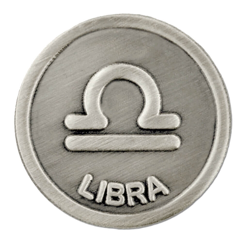 Antique Silver Libra Zodiac Scales Symbol Lapel Pin - Walmart.com