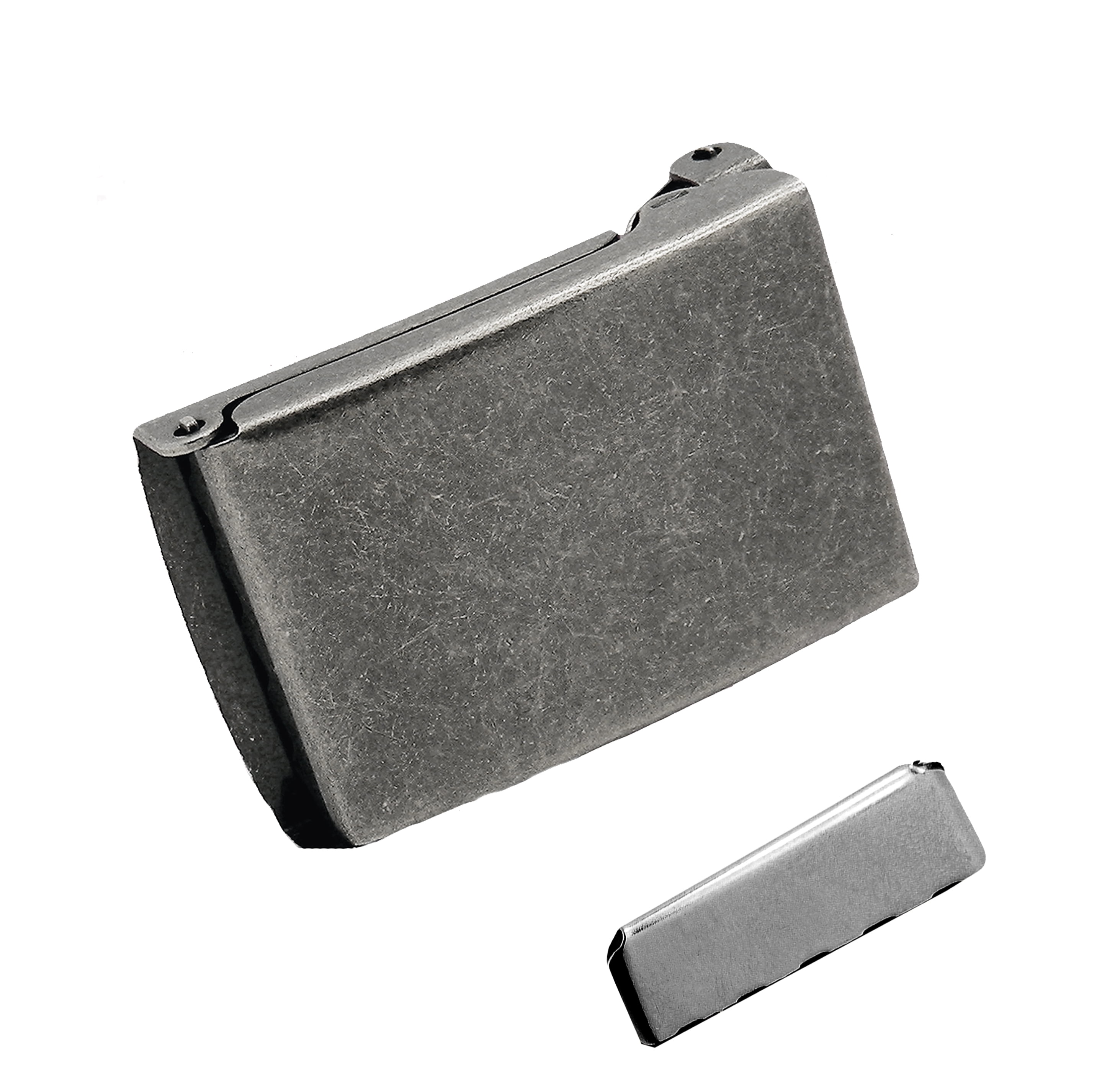Antique Silver Military Flip Top Buckle 1.25" Width - Walmart.com