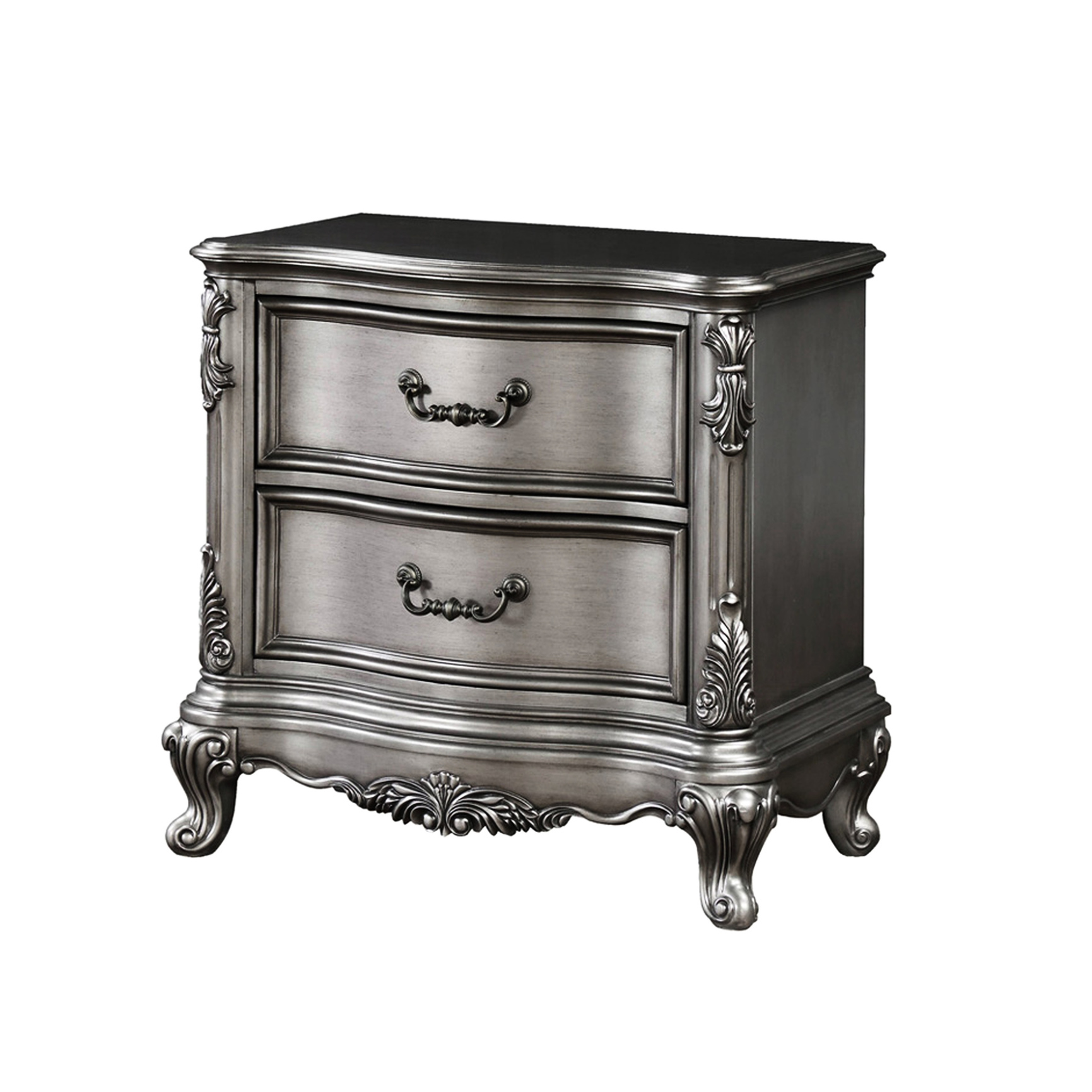 Antique Silver Nightstand+Felt - Lined Top Drawers”-“Nighttime Use ...