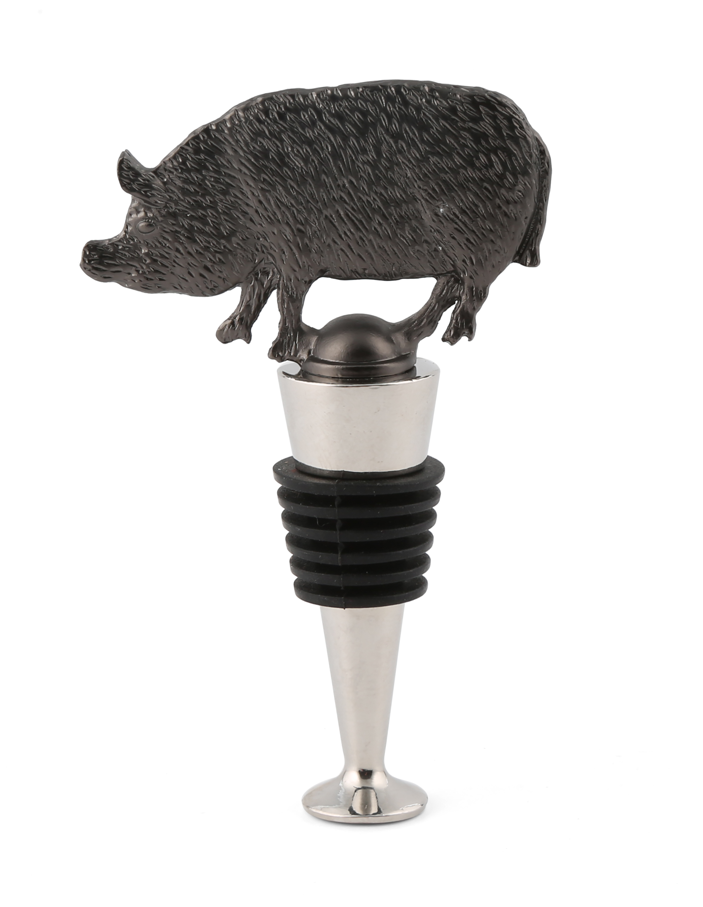 Antique Silver & Pewter Bottle Stopper - Pig - Walmart.com