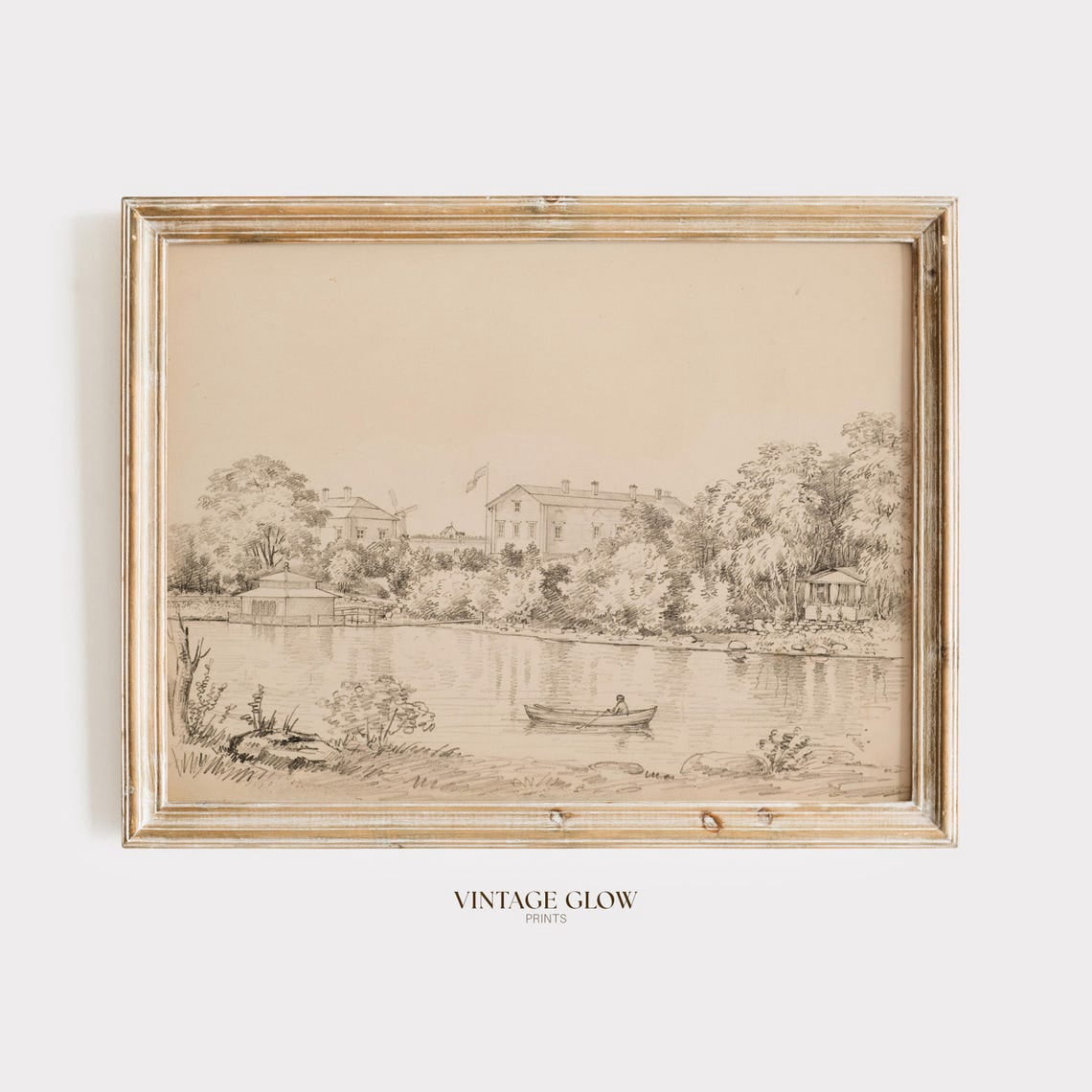 Antique Sketch Art Print, Minimalist Vintage Illustration, Unframed ...