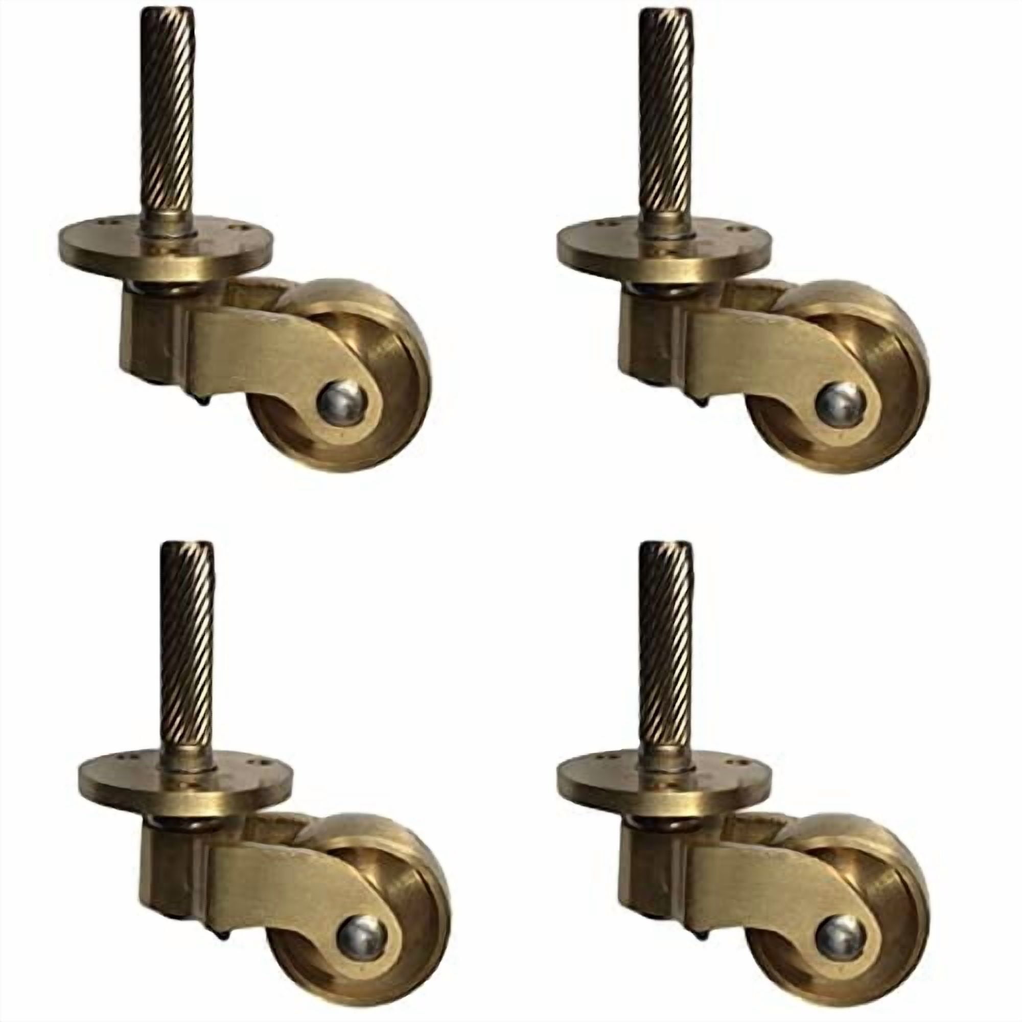 Antique Solid Brass Caster with 25mm Wheel,Moving Castor Wheels,360 ...