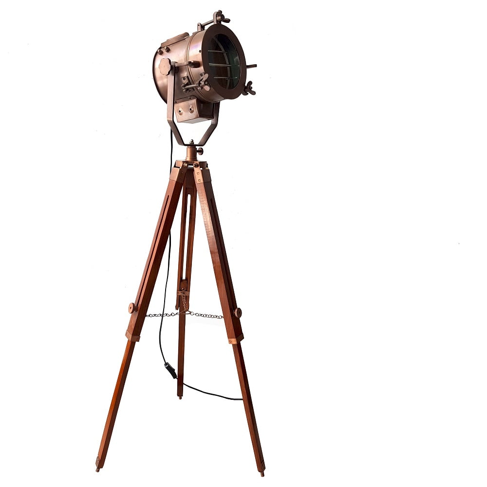 Antique Spotlights Copper Small Vintage Old Century Morden Searchlight ...