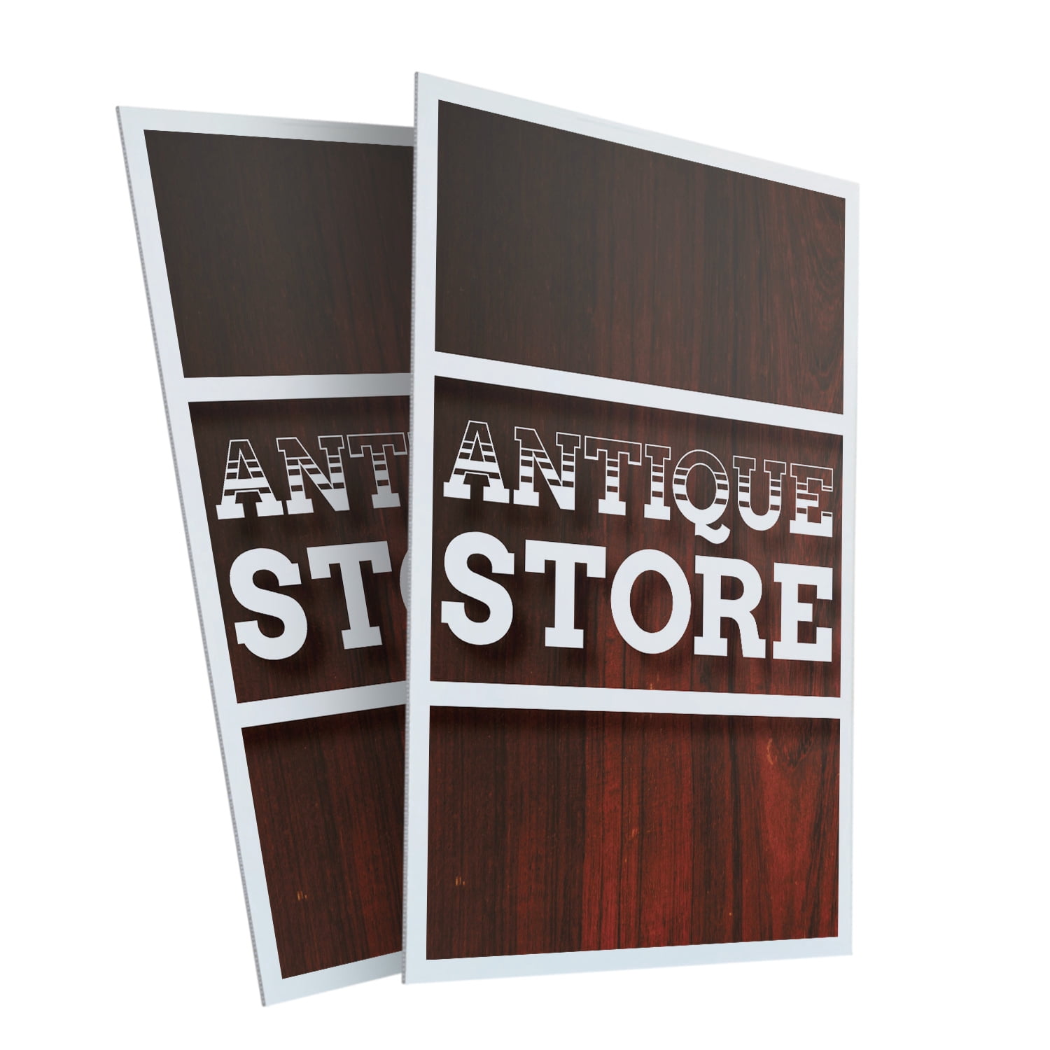 Antique Store (2-Pack) 24 Inch x 36 Inch Plastic Signs | Sign Insert ...