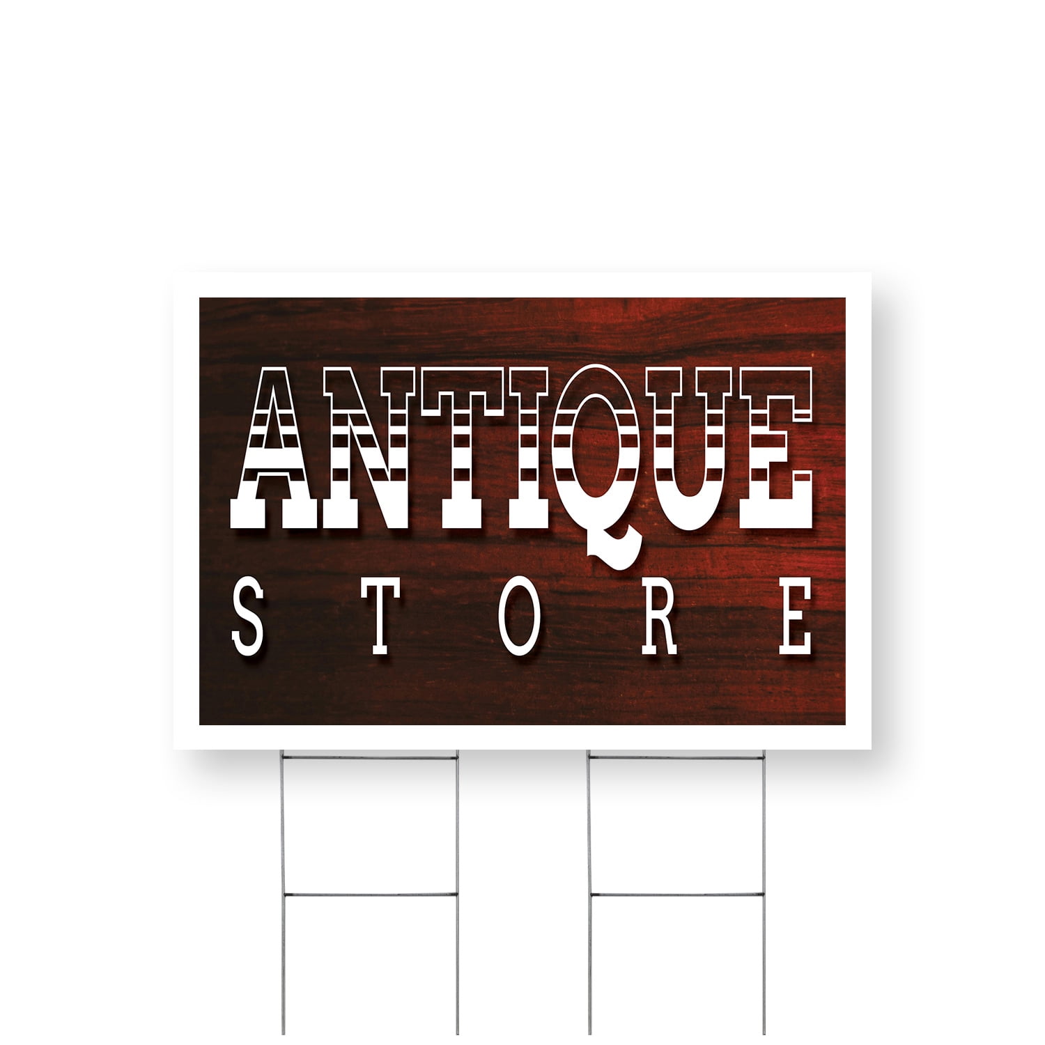 Antique Store Yard Sign 24 Inch x 36 Inch Double Sided Weatherproof ...