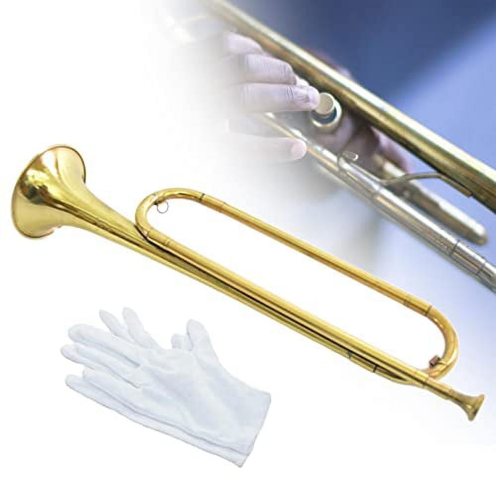 Antique Style BB Bugle Musical Instrument Brass with Gloves for ...