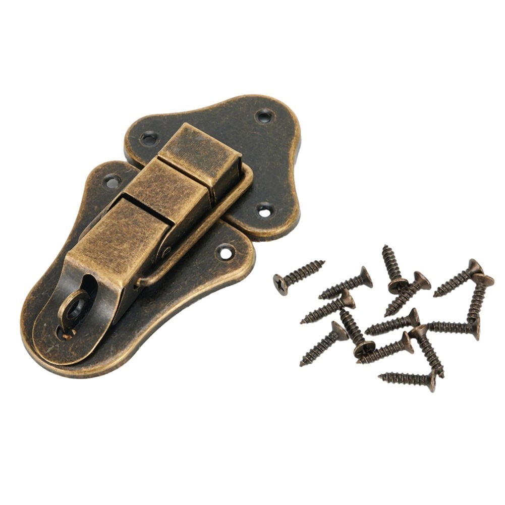 Antique Style Bronze Jewelry Tool Box Cabinet Drawer Lock Latch Toggle ...