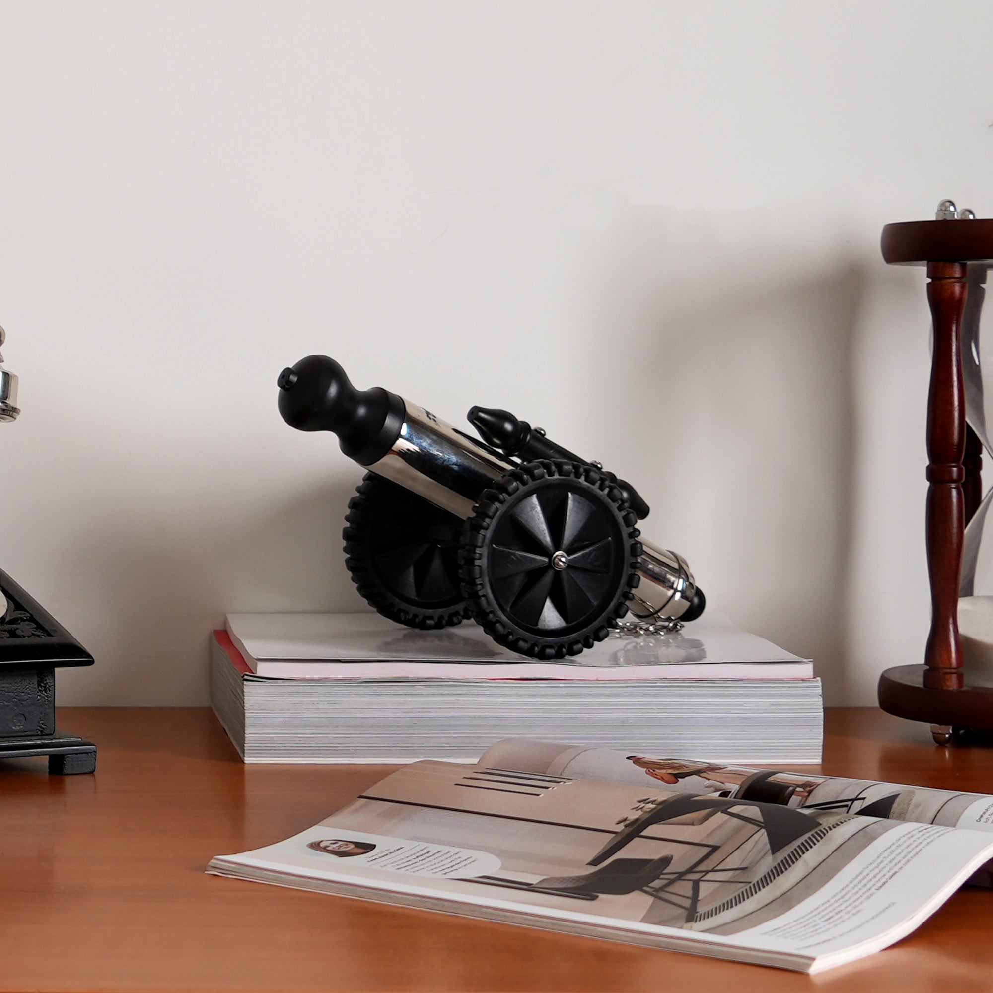 Antique-Style Cannon Sculpture – Vintage Decorative Accent for Tabletop ...