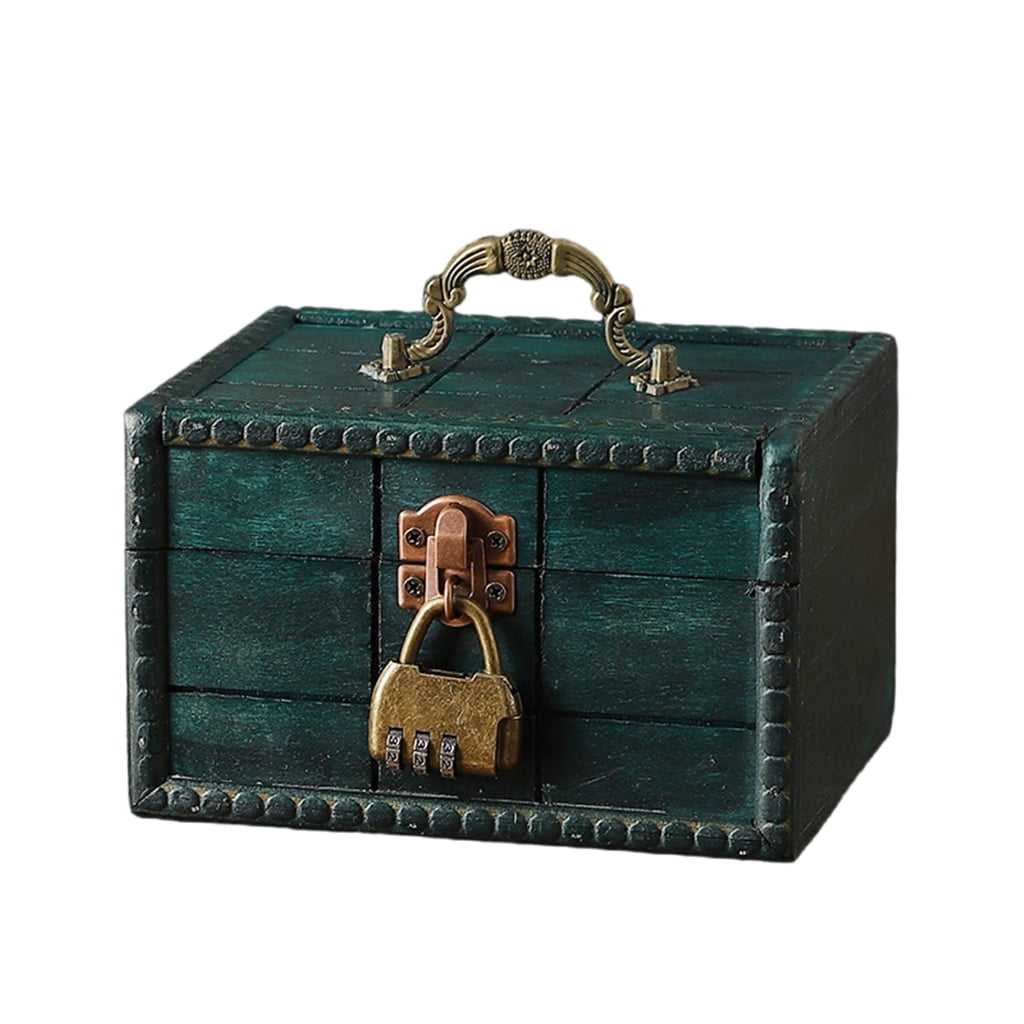 Antique Style Portable Wooden Storage Box With Handle For Jewelry ...