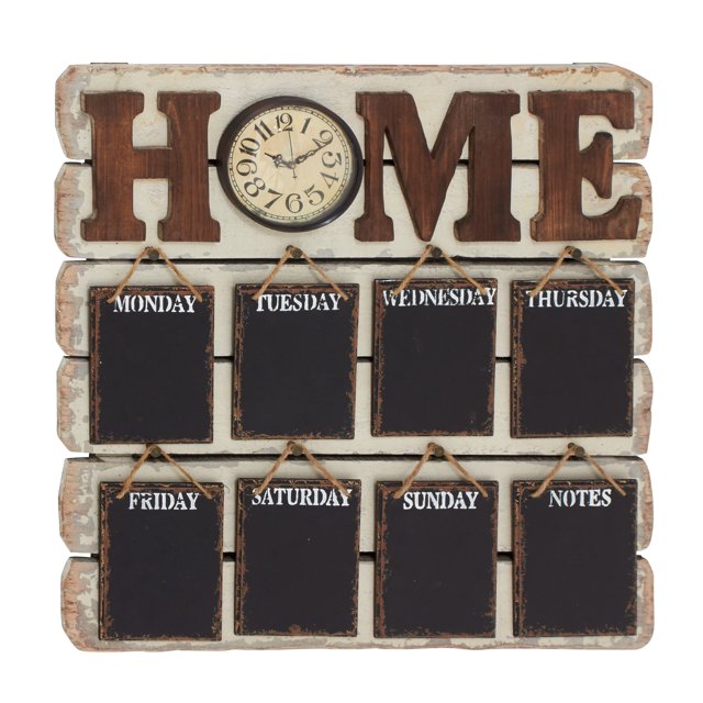 Antique Styled Brilliant Wood Memo Clock - Walmart.com