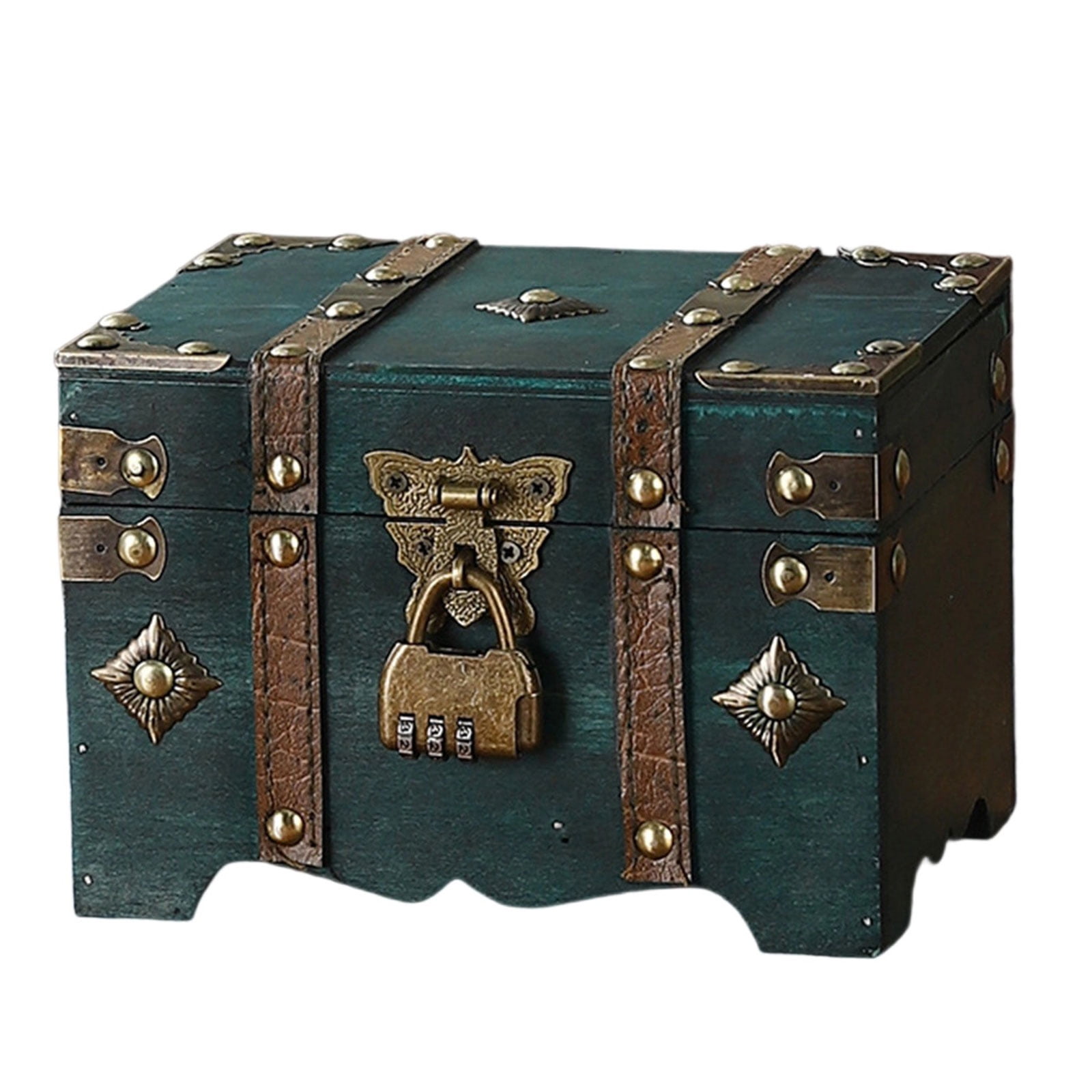 Antique Styles Locking Storage Box With Secure Combination Code Large ...
