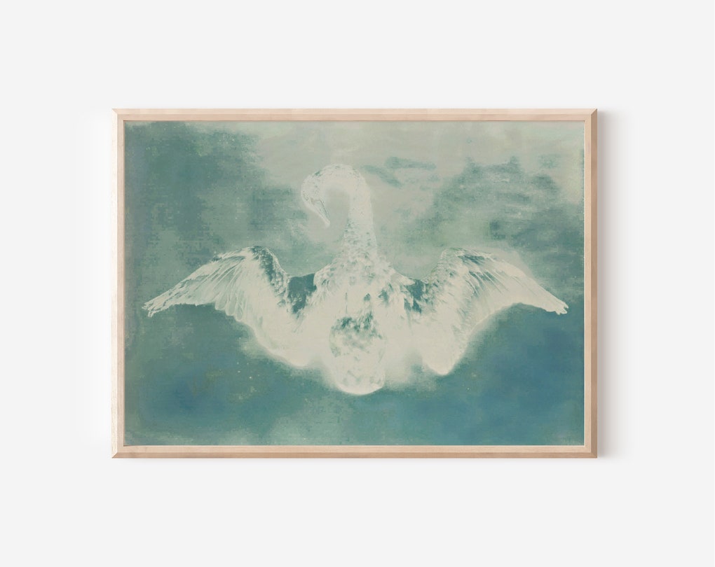 Antique Swan Painting Downloadable Prints Print Yourself Digital Prints ...