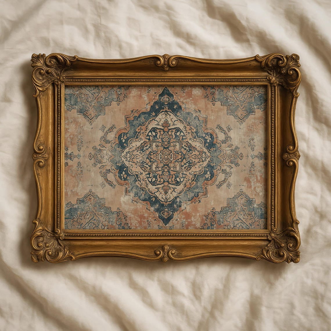 Antique Textile Vintage Rug Pattern Poster Unframed Paper Print ...