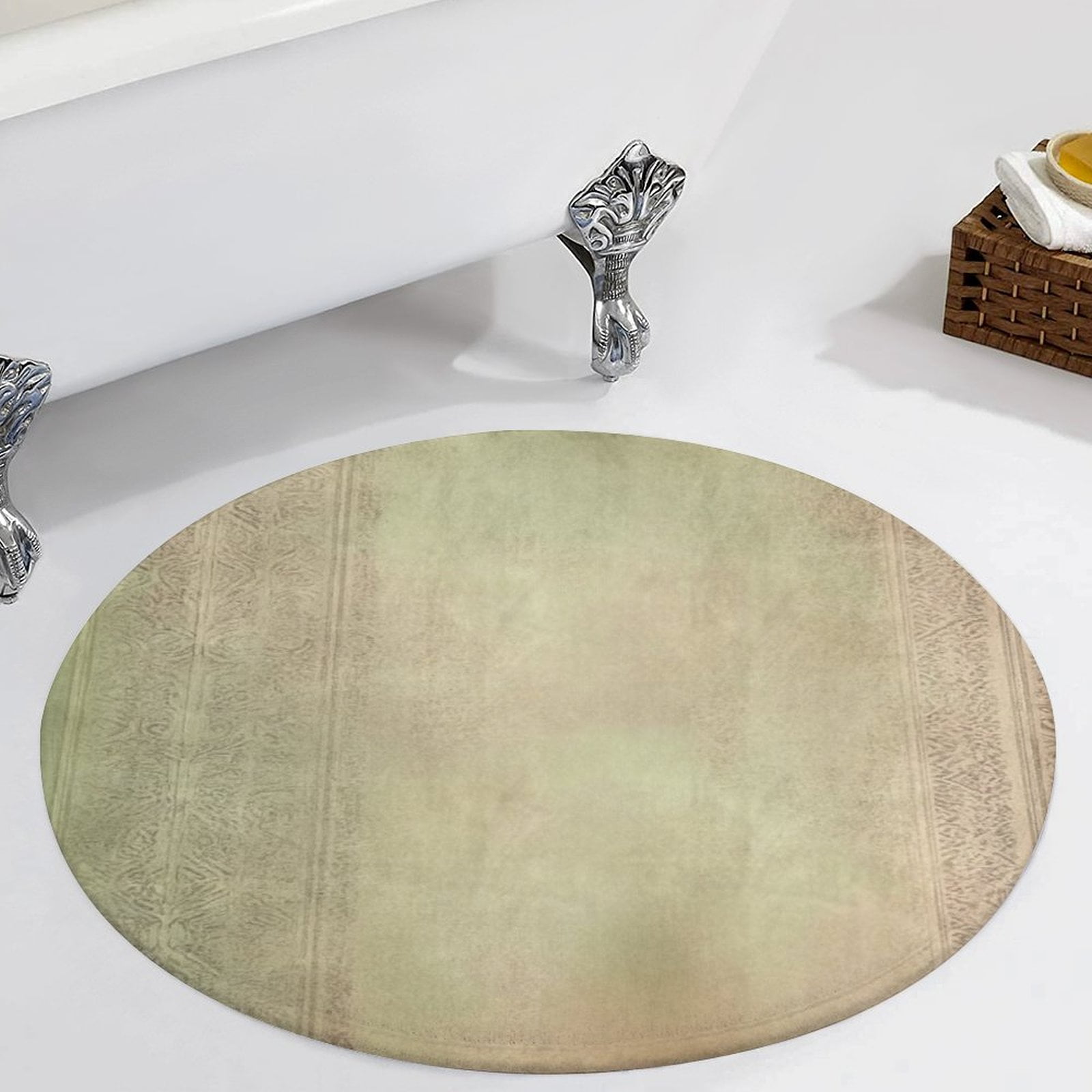 Antique Textured Pastel Background Round Carpet Circle Rug Outdoor ...