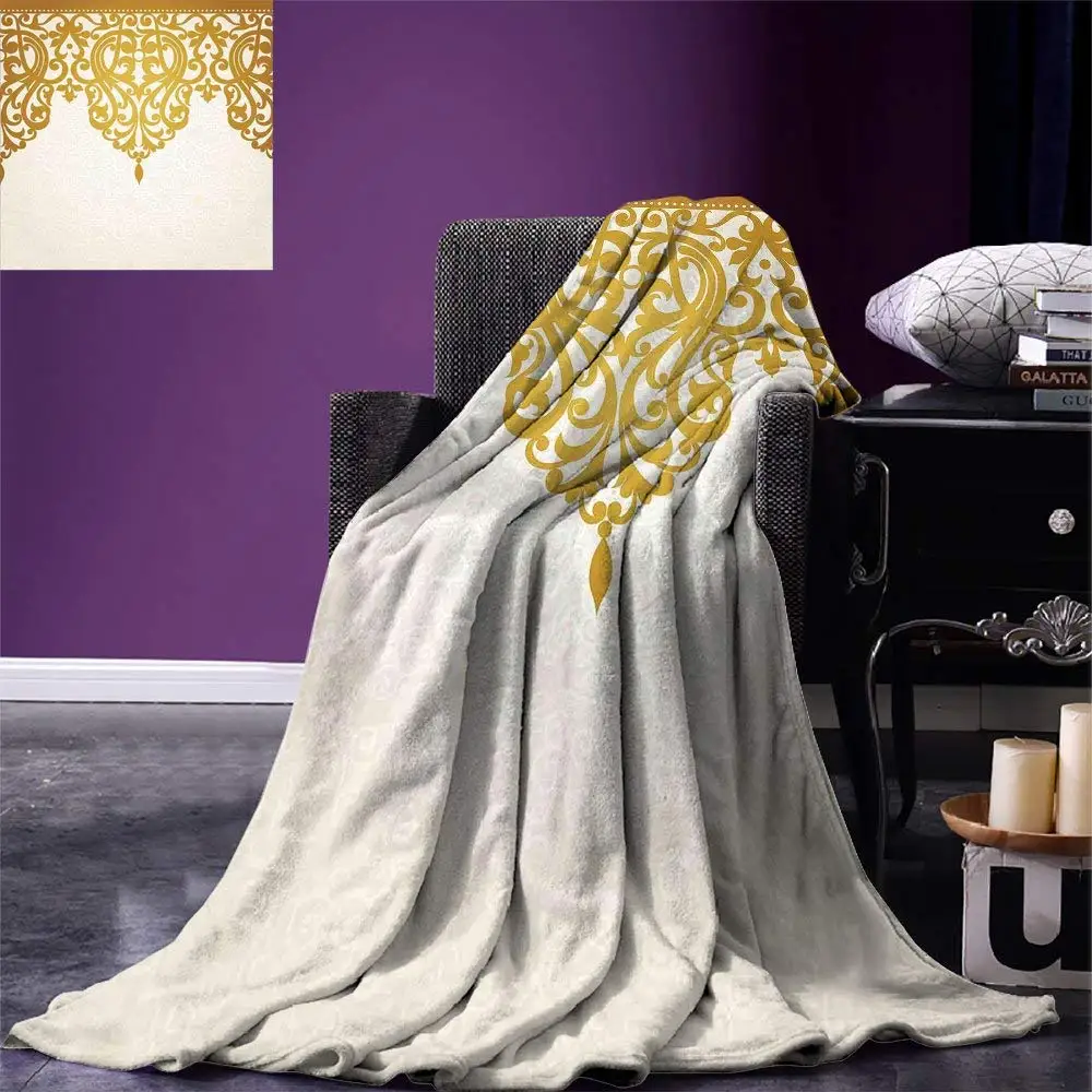 Antique Throw Blanket Vintage Lacy Persian Arabic Pattern from Ottoman ...