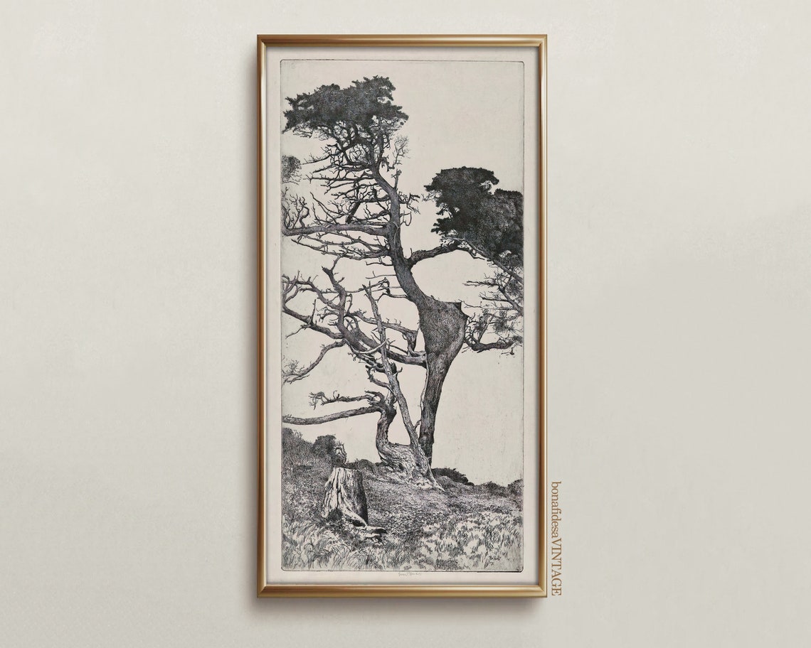 Antique Tree Art Print Poster, Poster Botanical Wall Art Poster, able ...