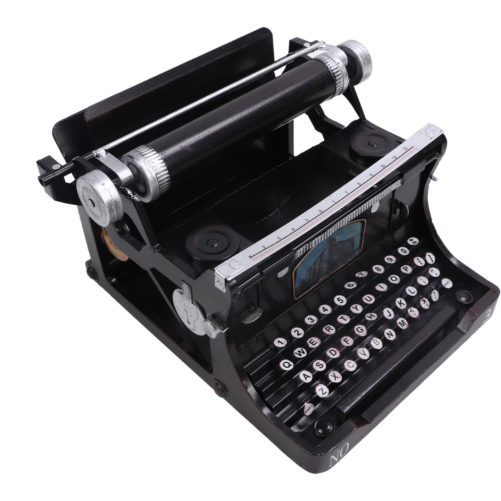 OTVIAP Antique Typewriter Model, Vintage Retro Black Portable Home ...