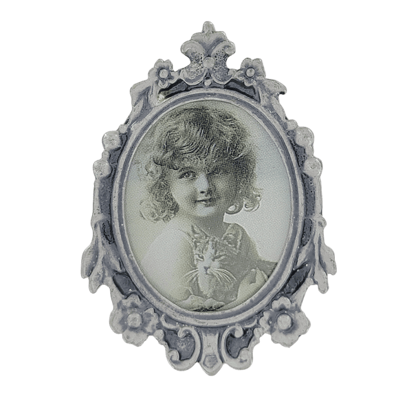 Antique Victorian Style Photo Frame Pin Brooch Add Picture of Your ...
