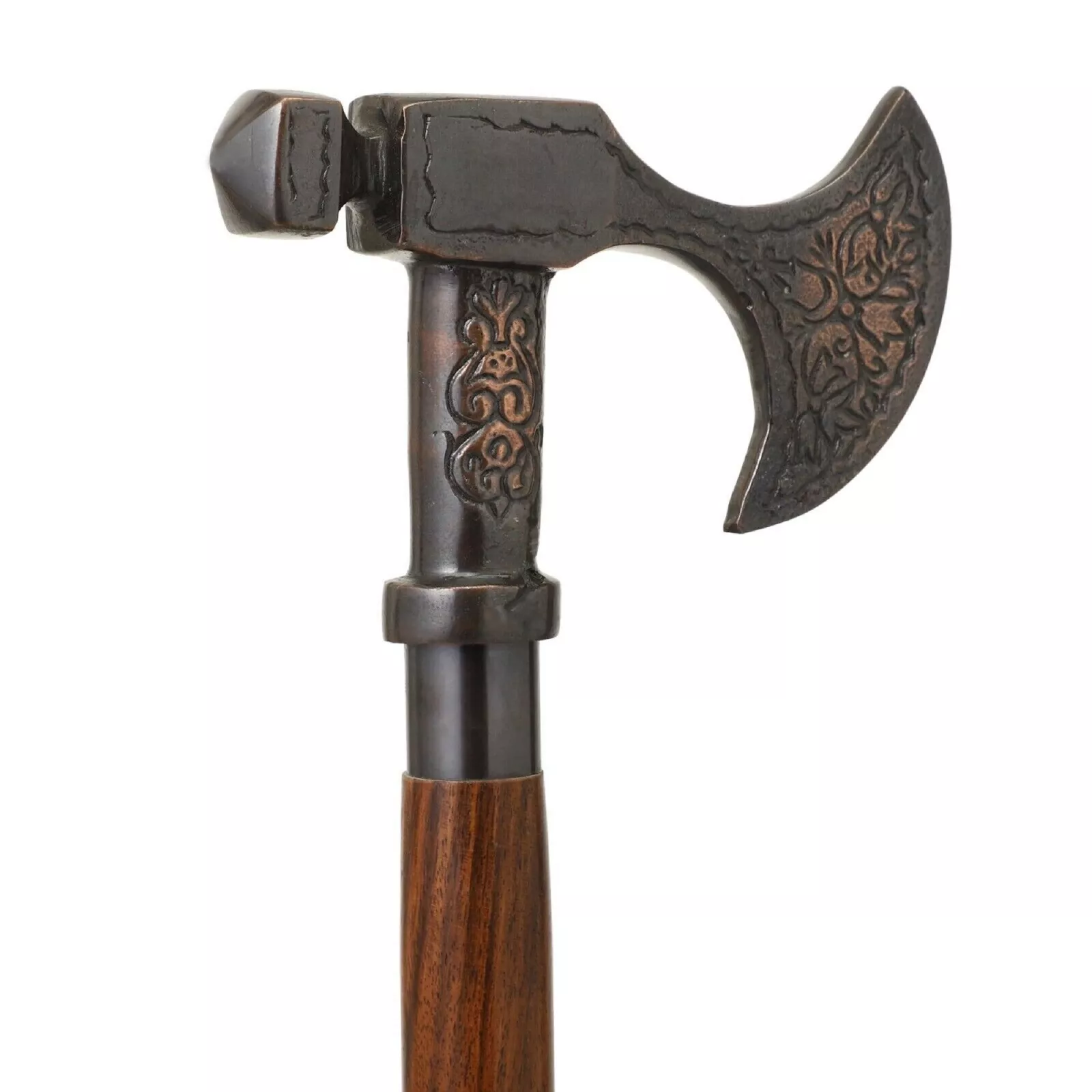 Antique Vintage Axe Handle stick wood walking stick cane Victorian ...