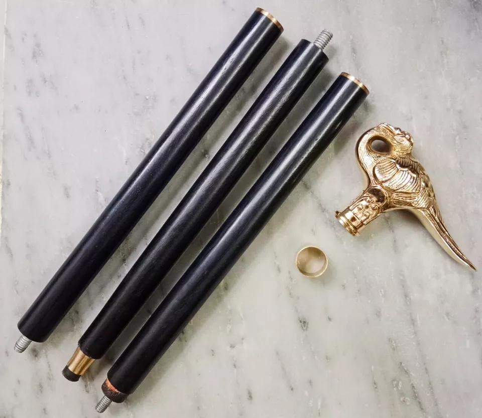 Antique Vintage Bird Handle stick Collectible wood walking stick cane ...