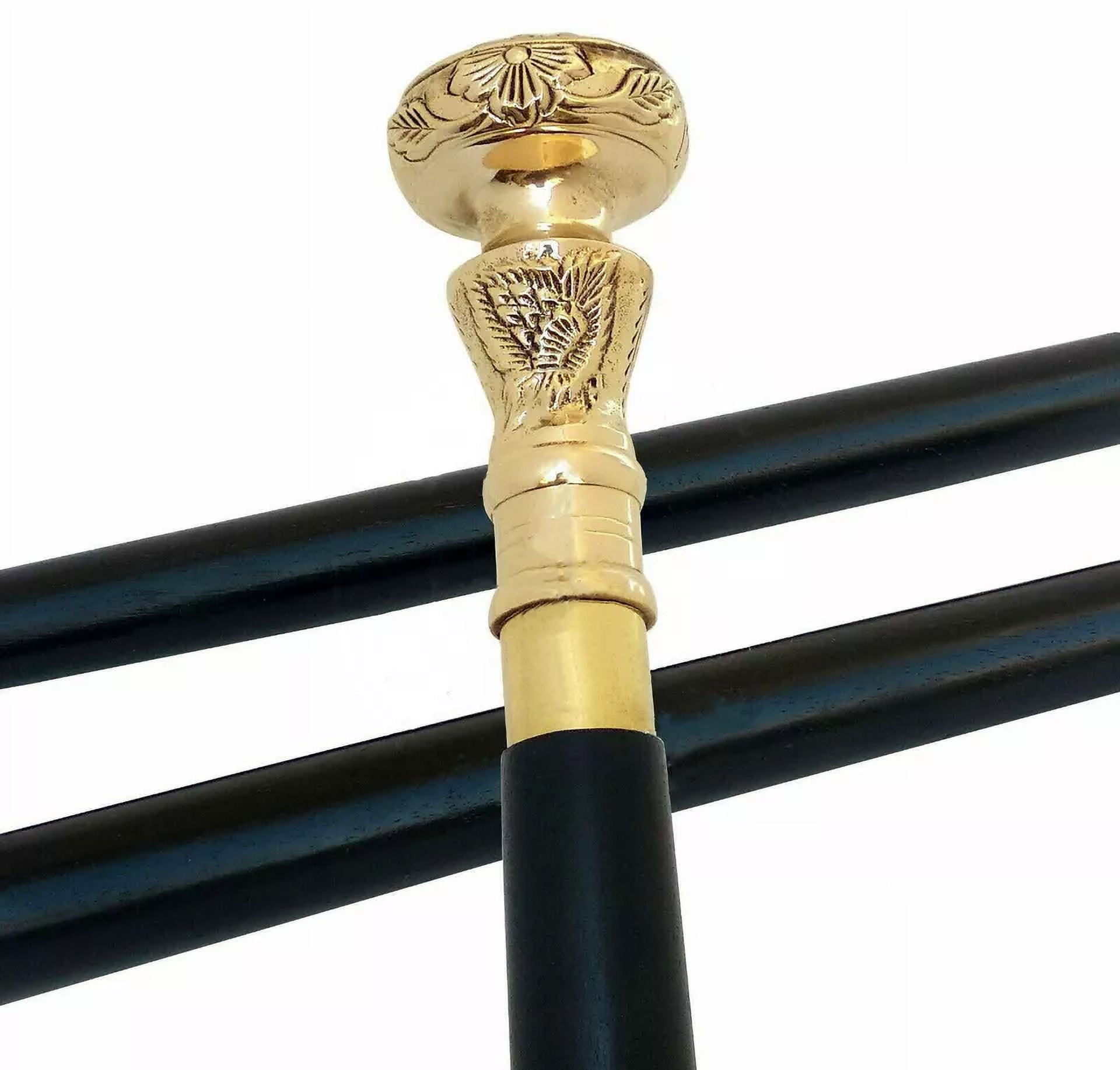 Antique Vintage Design Handle stick Collectible wood walking stick cane ...