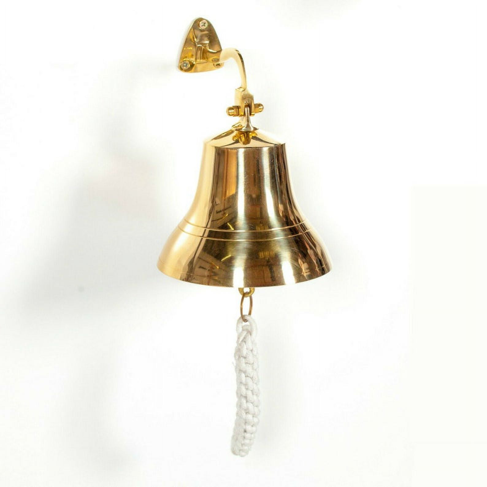 Antique Vintage Style Nautical Wall Mounted Door Solid Brass Bell Ship ...