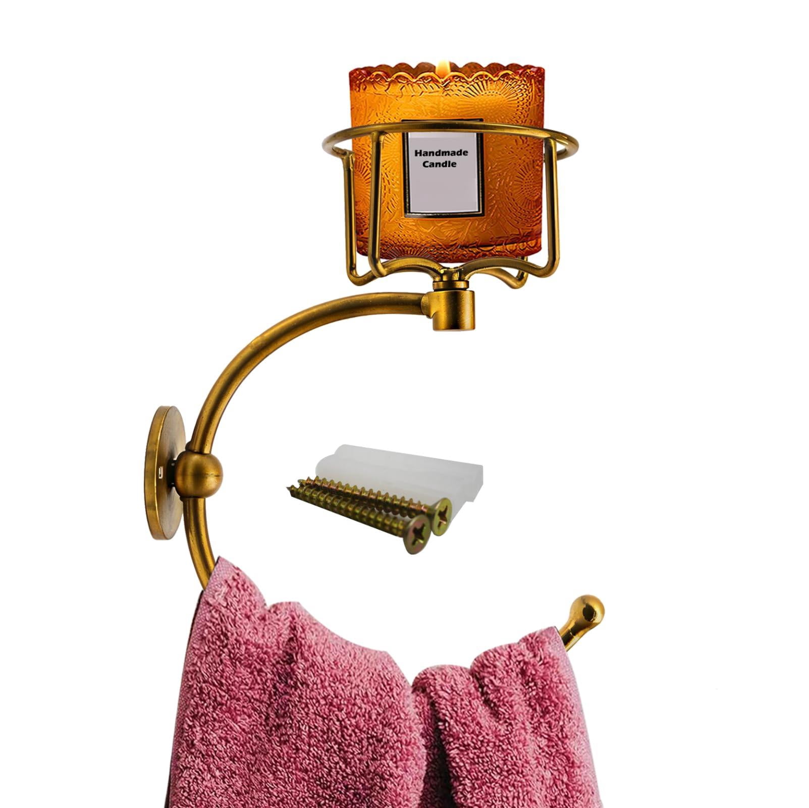 Antique Wall Mounted Hand Towel Holder with Candle Decor - Walmart.com