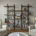 Antique Walnut Color Large 6-Tiers Bookshelves - Walmart.com