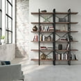Antique Walnut Color Storage Organizer and Display Bookshelves ...