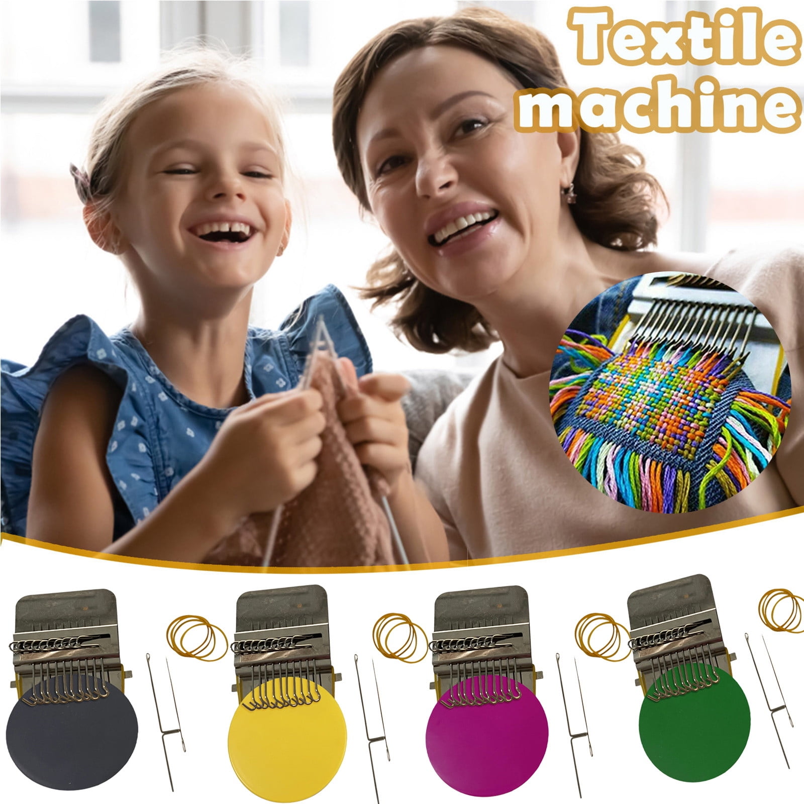 Antique Weaving Tool, Small Home Loom Kit, Handcrafted Wooden Frame ...