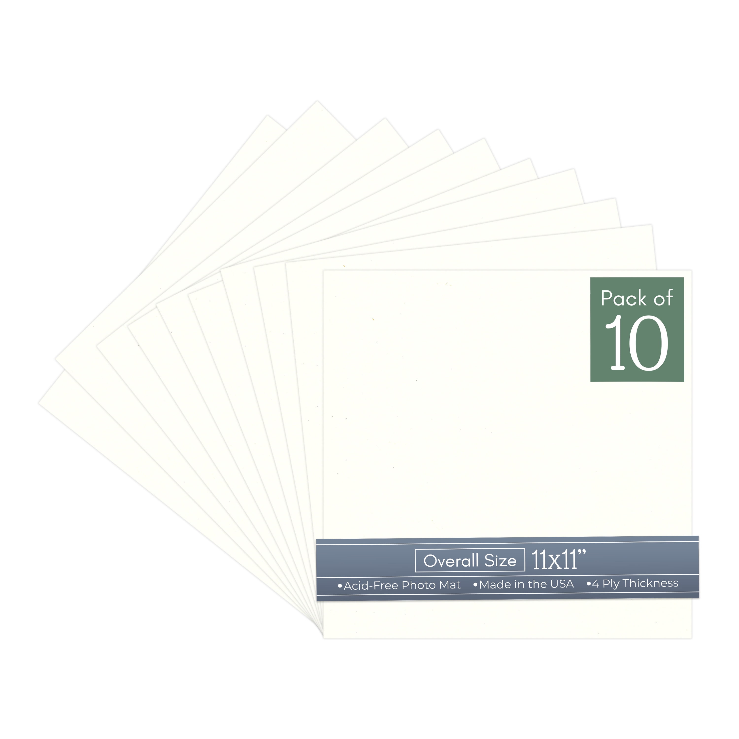 Antique White 11x11 Uncut Art Mat Board - No Opening - 10 Mats ...