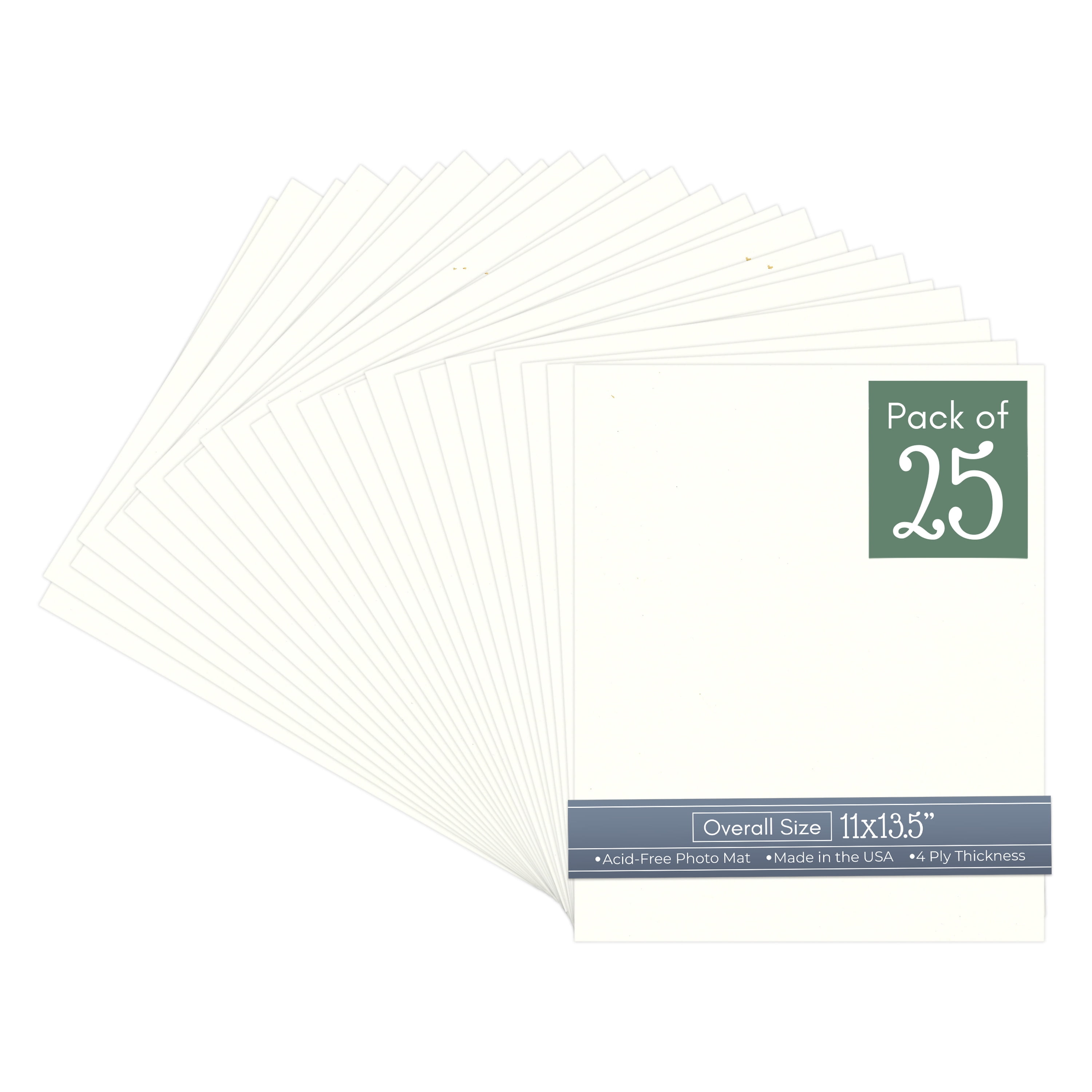 Antique White 11x13.5 Uncut Art Mat Board - No Opening - 25 Mats ...