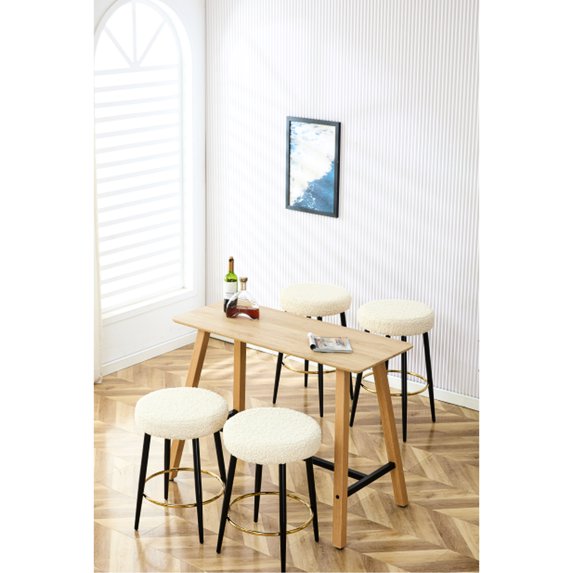 Antique White Bar Stools for Kitchen | Comfortable Foam Padding and ...