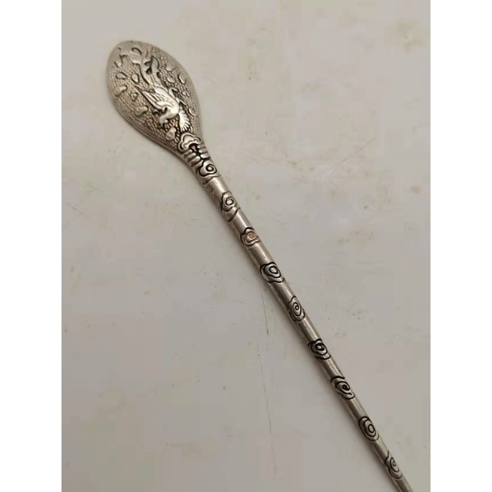 Antique White Copper Hairpin Hand-carved Collection FigurinesFemale ...