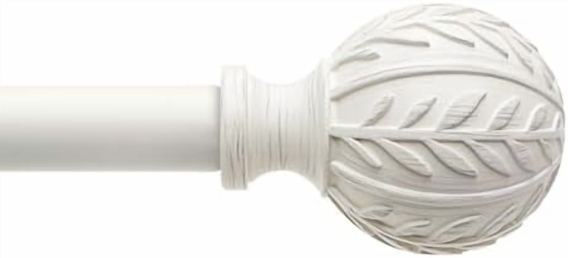 Antique White Curtain Rods for Windows 72 to 144 inch,1" Adjustable ...