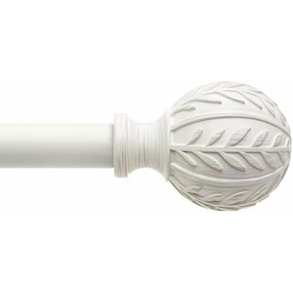 Antique White Curtain Rods for Windows 72 to 144 inch,1" Adjustable ...