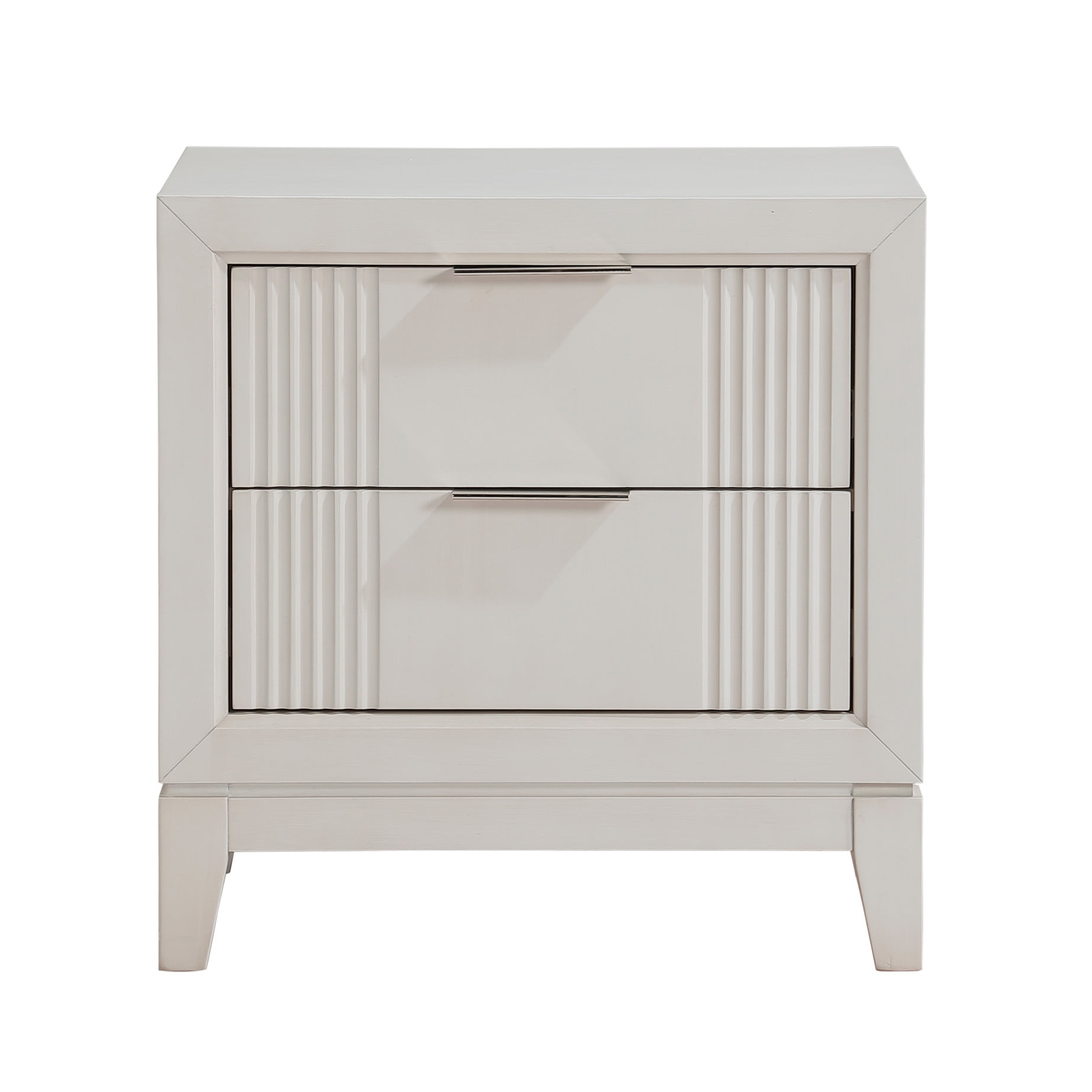 Antique White Nightstand With 2 Drawers, Modern Bedroom Furniture, And ...